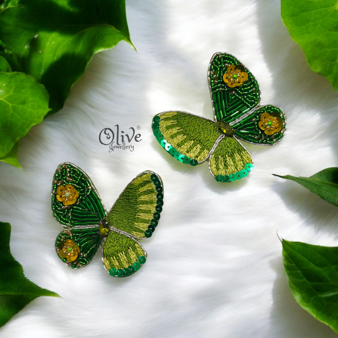 The Garden Butterflies - Beaded Earrings – Olive Jewellery