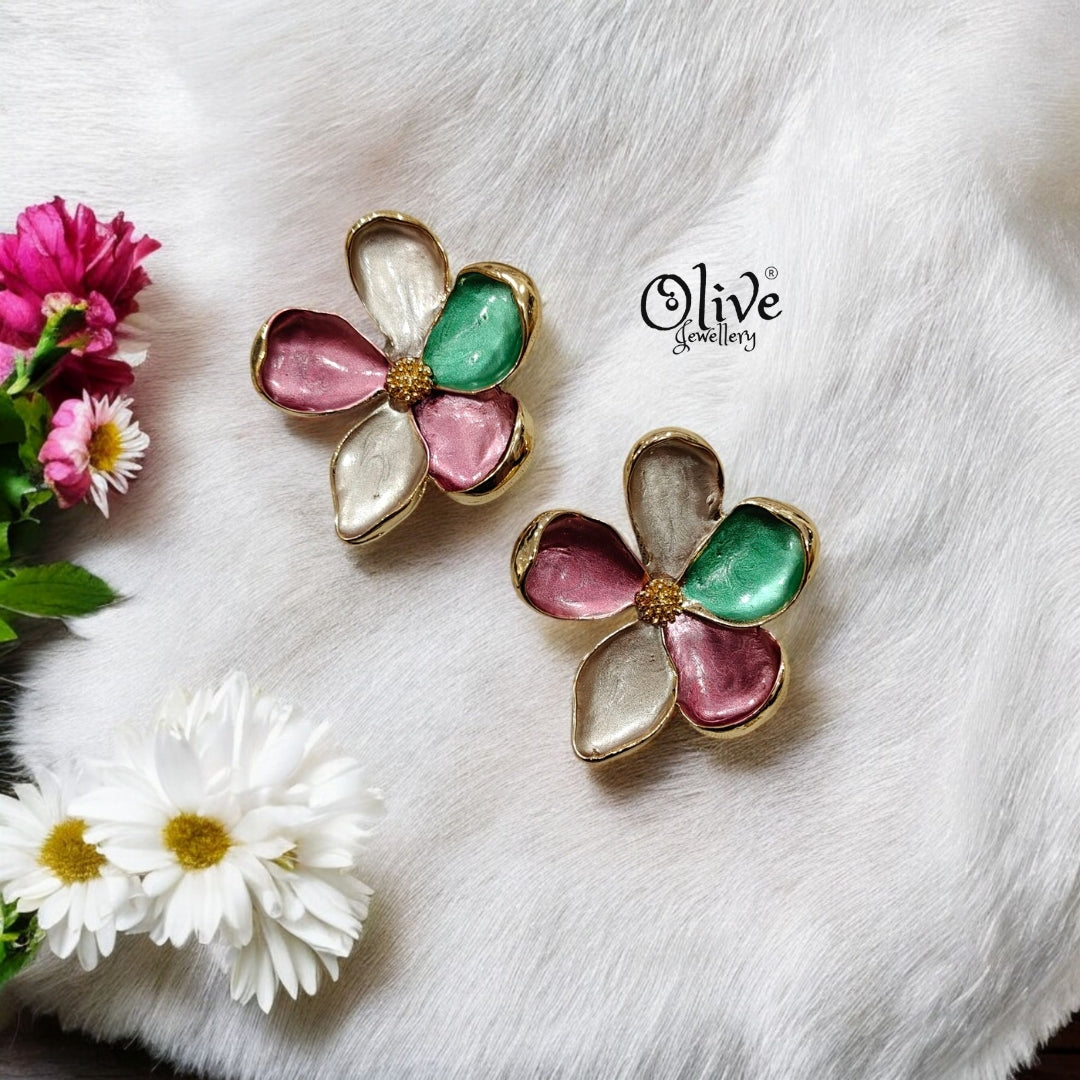 Enamel Earrings - 75 – Olive Jewellery
