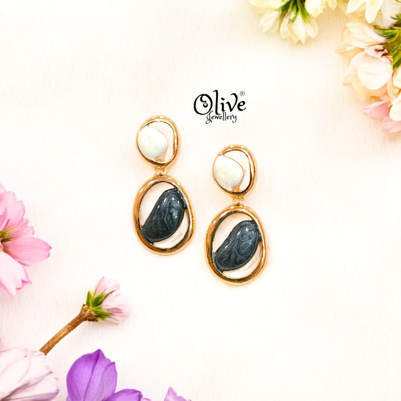 Enamel Earrings -439 – Olive Jewellery