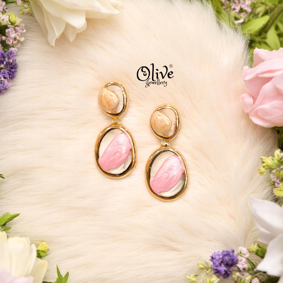 Enamel Earrings -439 – Olive Jewellery
