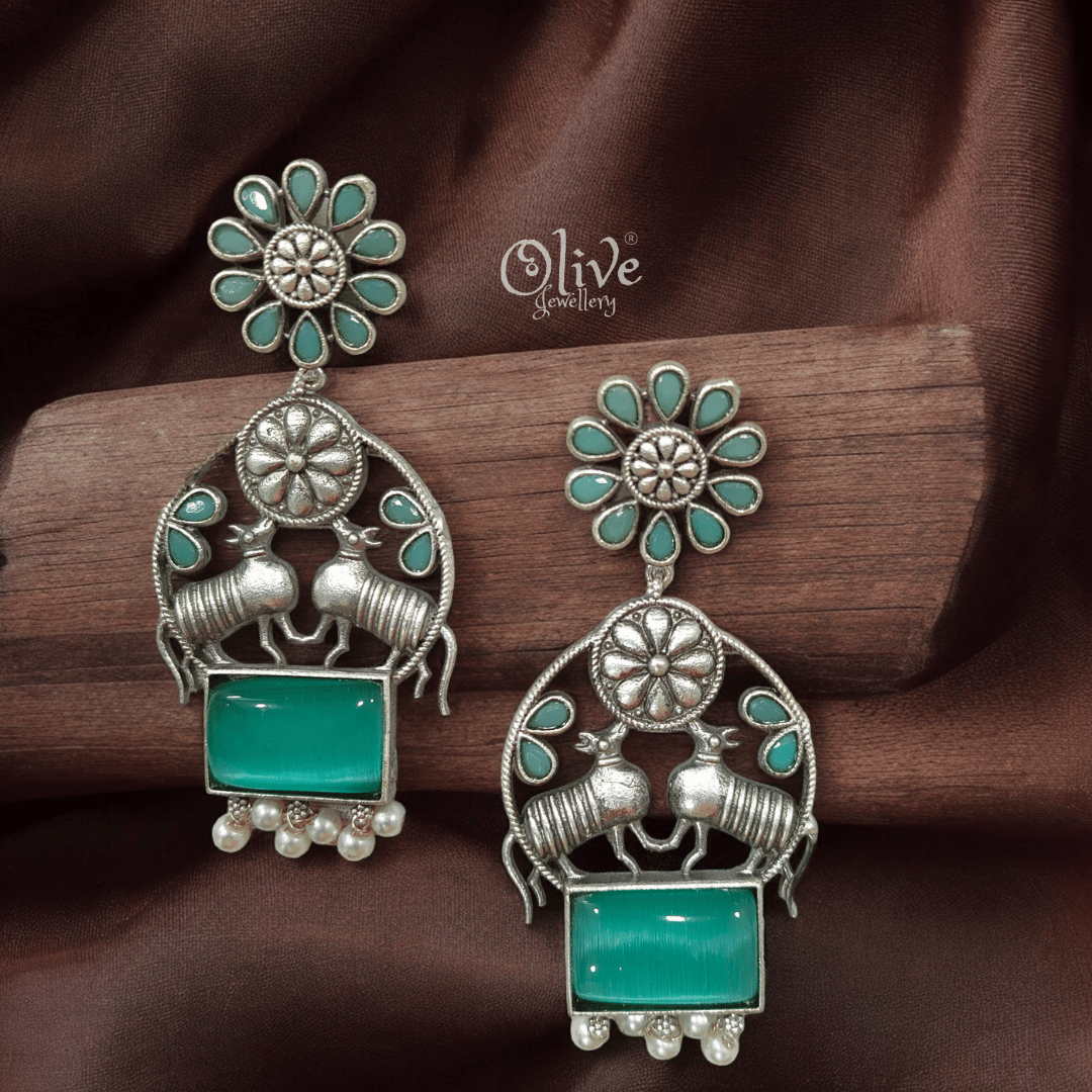 The Silver Floral Cows - Silver Replica Collection – Olive Jewellery