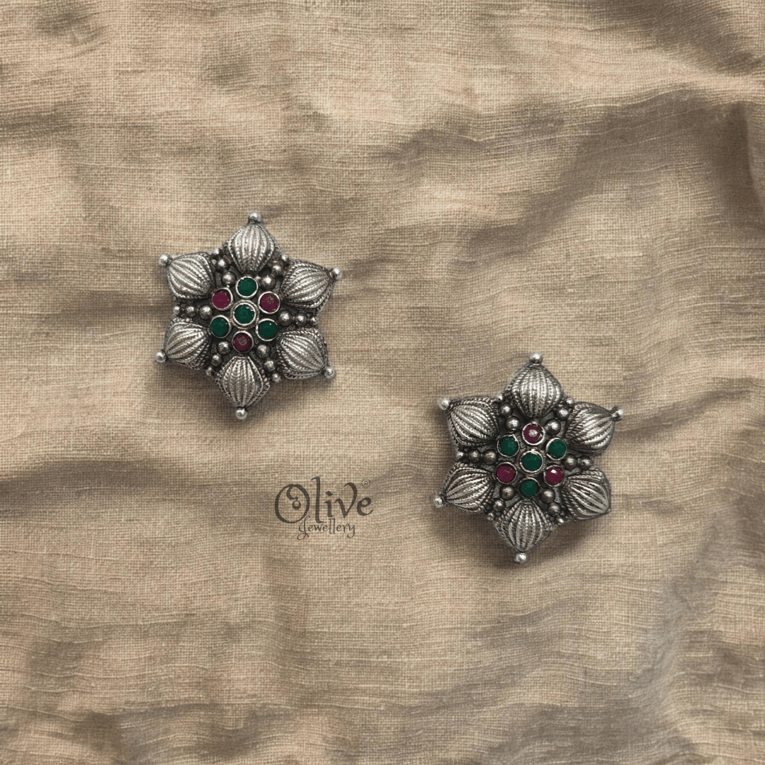 The Silver Flowers - Silver Replica Earrings – Olive Jewellery