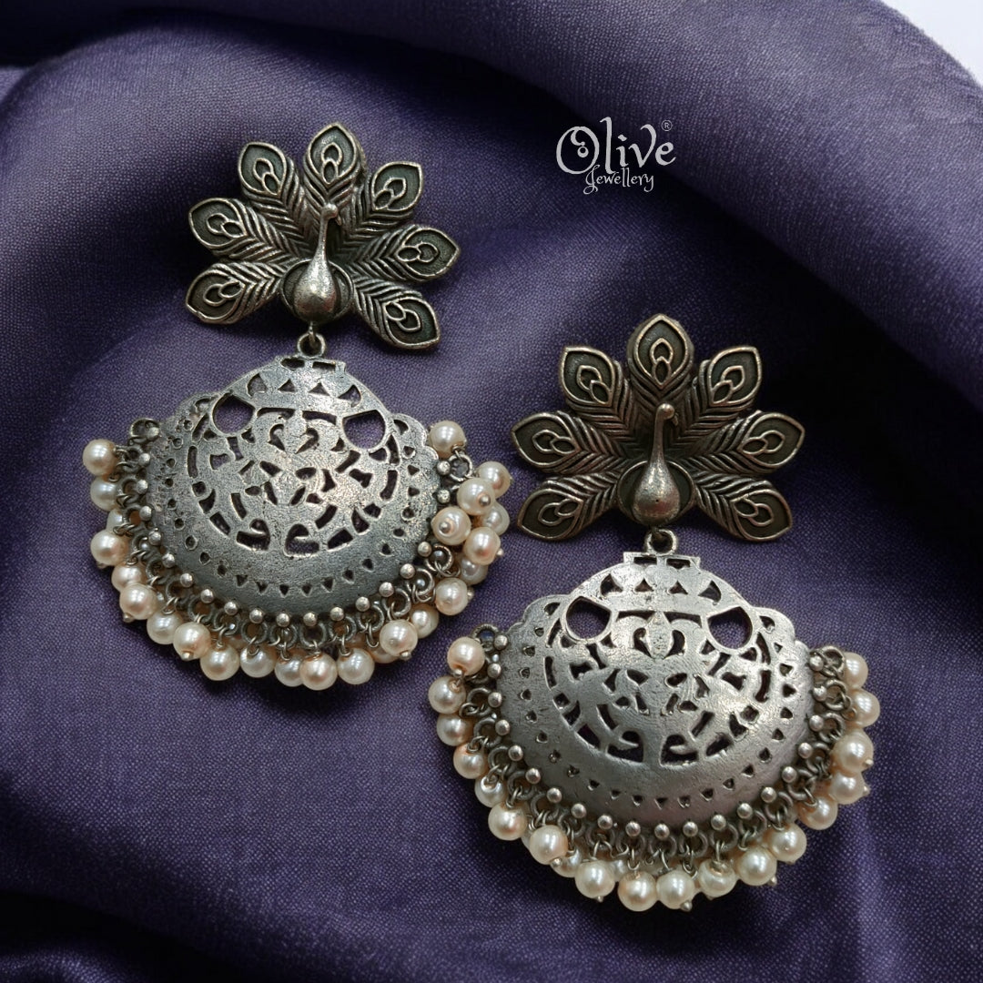 The Open Peacock- Silver Replica Collection – Olive Jewellery